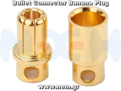 Gold Plated Connector Bullet 6.5mm, Bullet, Banana plug, RC-Models ...