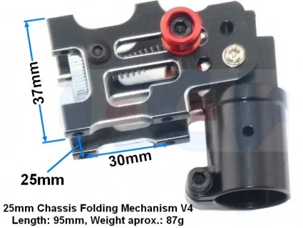 Chassis Folding Mechanism for 16mm, 22mm, 25mm, 30mm, 35mm, 40mm Round Tube